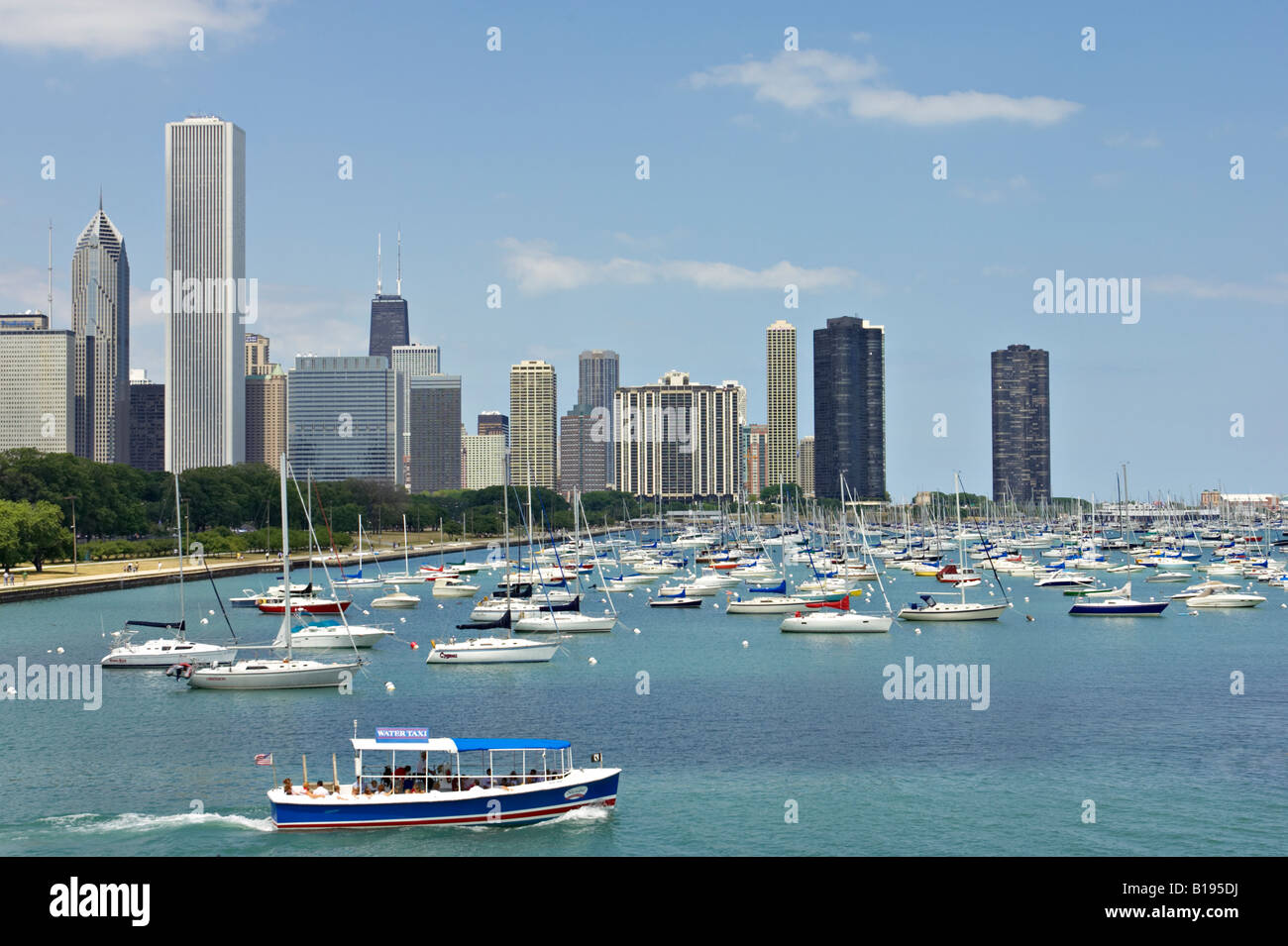 LAKEFRONT Chicago Illinois Chicago Harbor viewed from Museum Campus ...