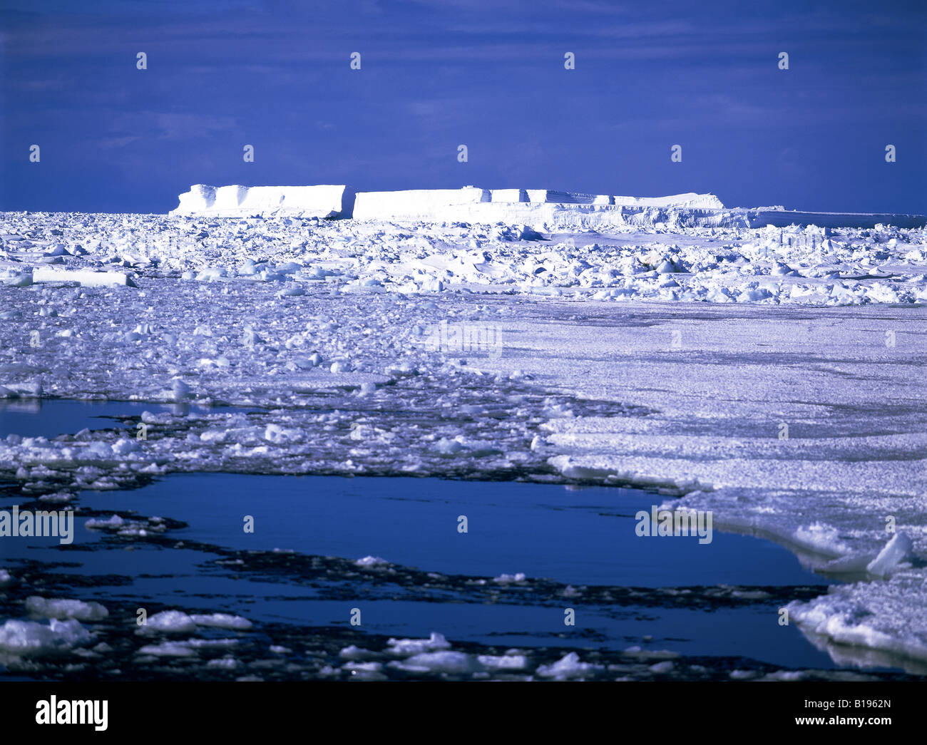 Pack ice and iceberg Ross Sea Region Antarctica Stock Photo - Alamy