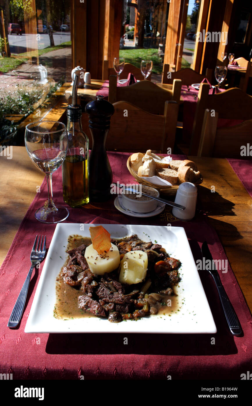 Deer dish-Patagonia Style Stock Photo - Alamy
