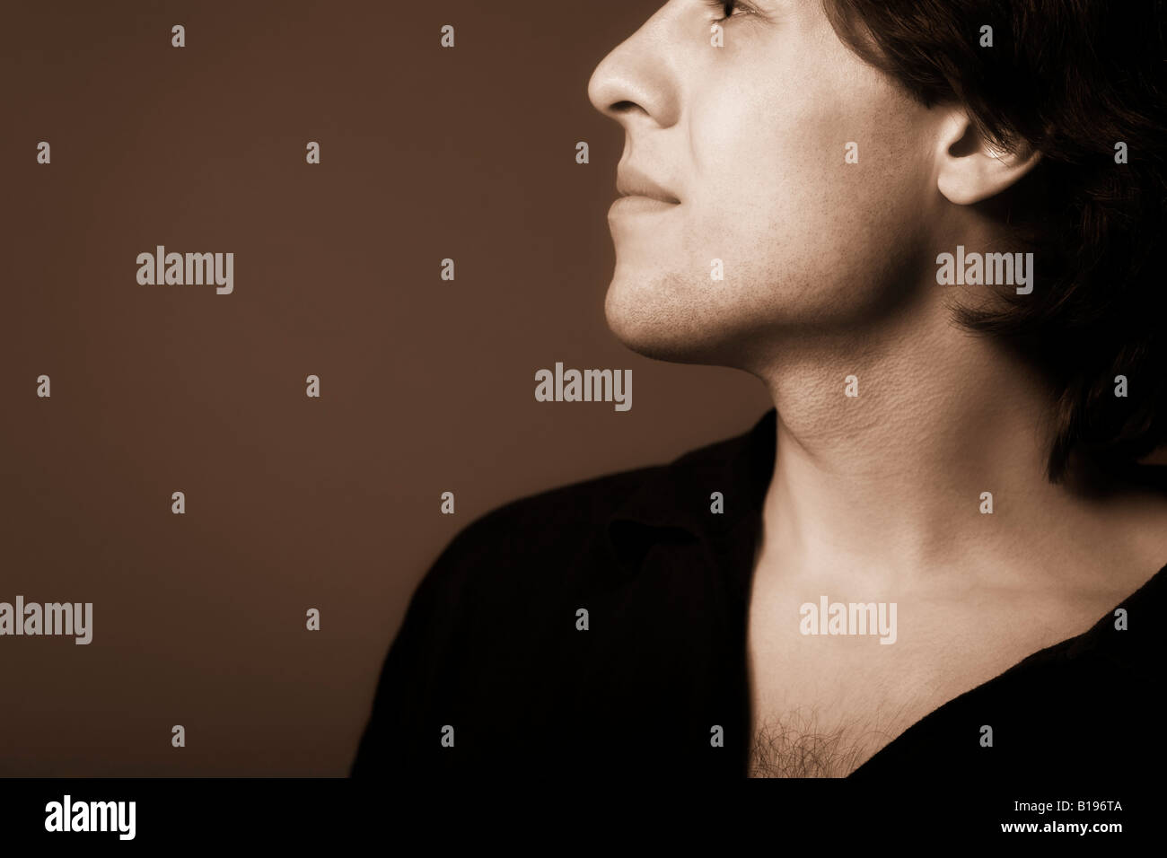Profile of a man Stock Photo - Alamy