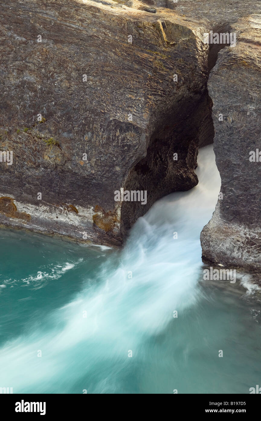 Kicking Horse River at the Natural Bridge, Yoho National Park, British ...
