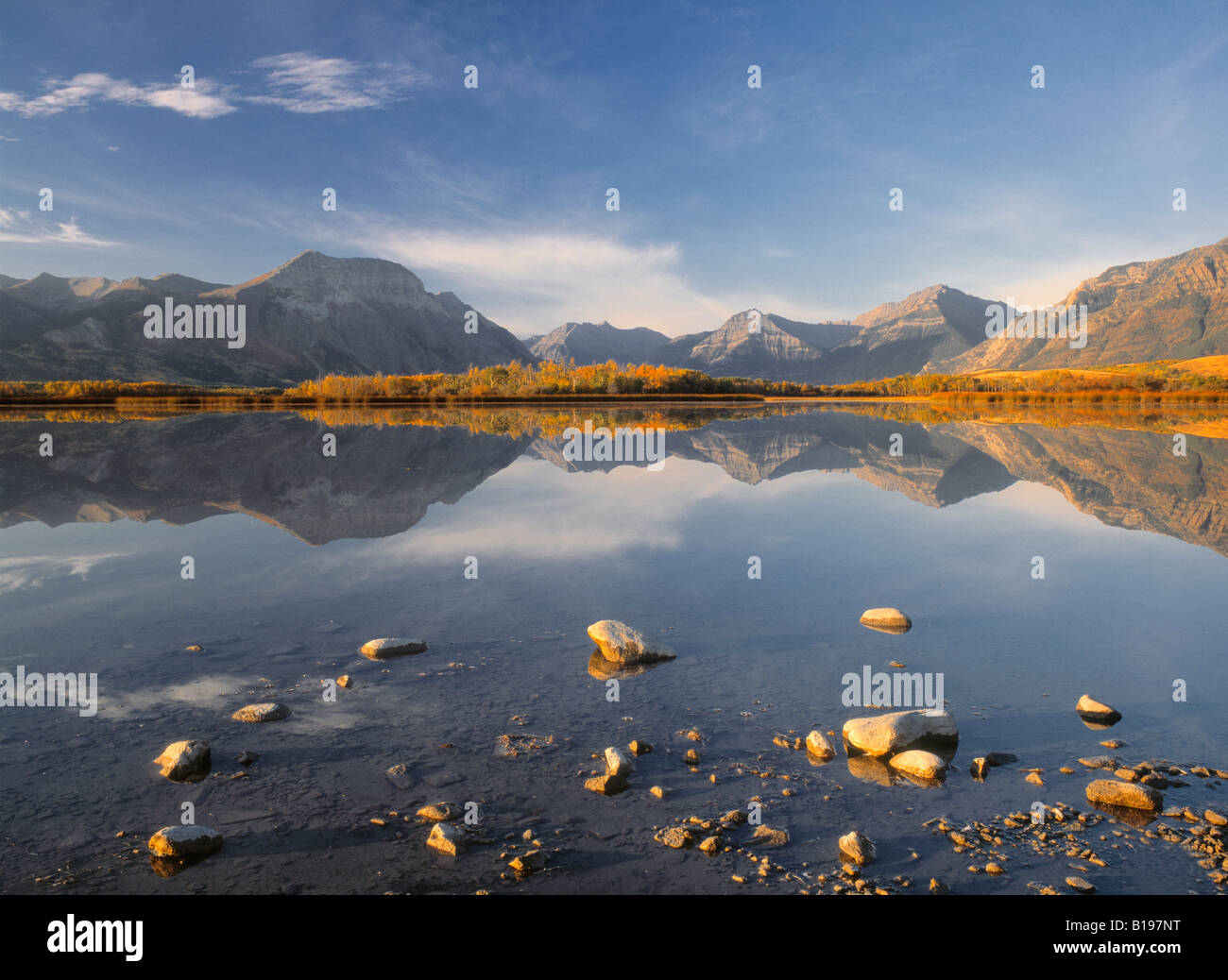 Maskinonge Lake, Waterton Lakes National Park, Alberta, Canada Stock ...