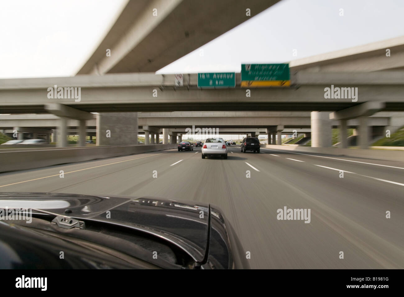 Road Signs Over Overpass High Resolution Stock Photography and Images ...