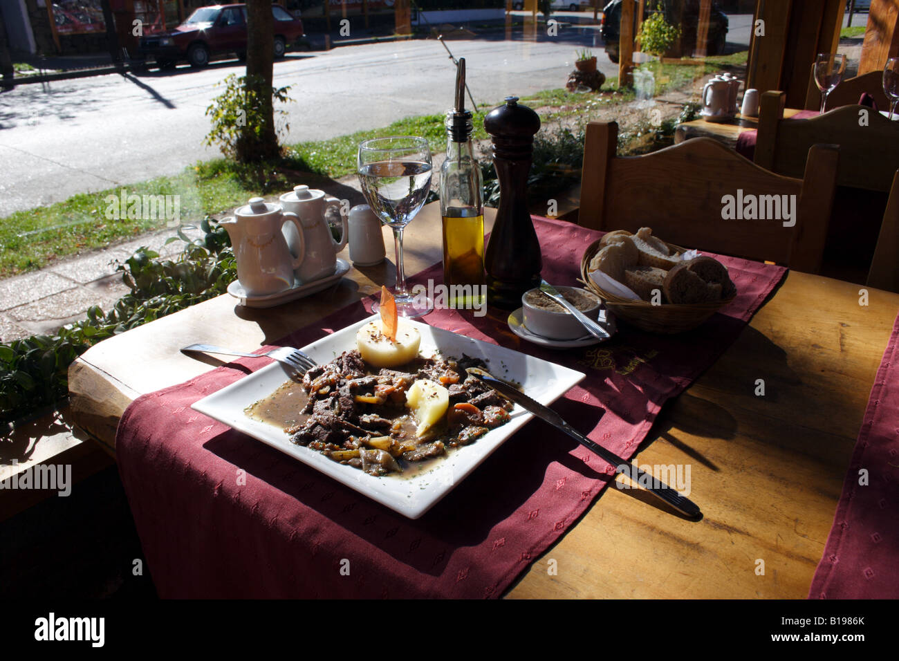 Deer dish-Patagonia Style Stock Photo - Alamy