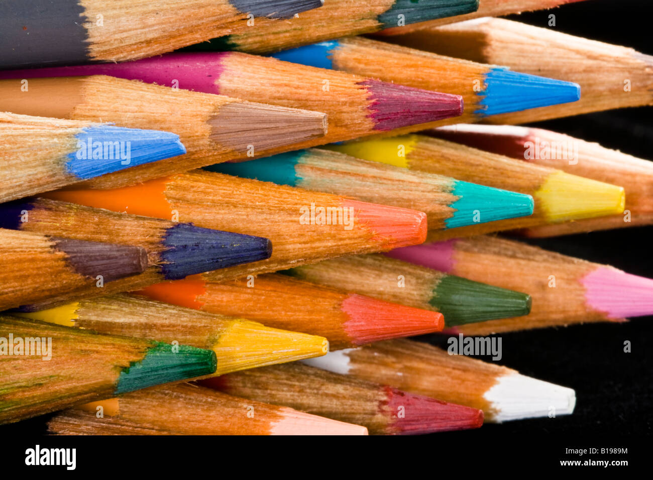 Stack of colored pencils Stock Photo - Alamy