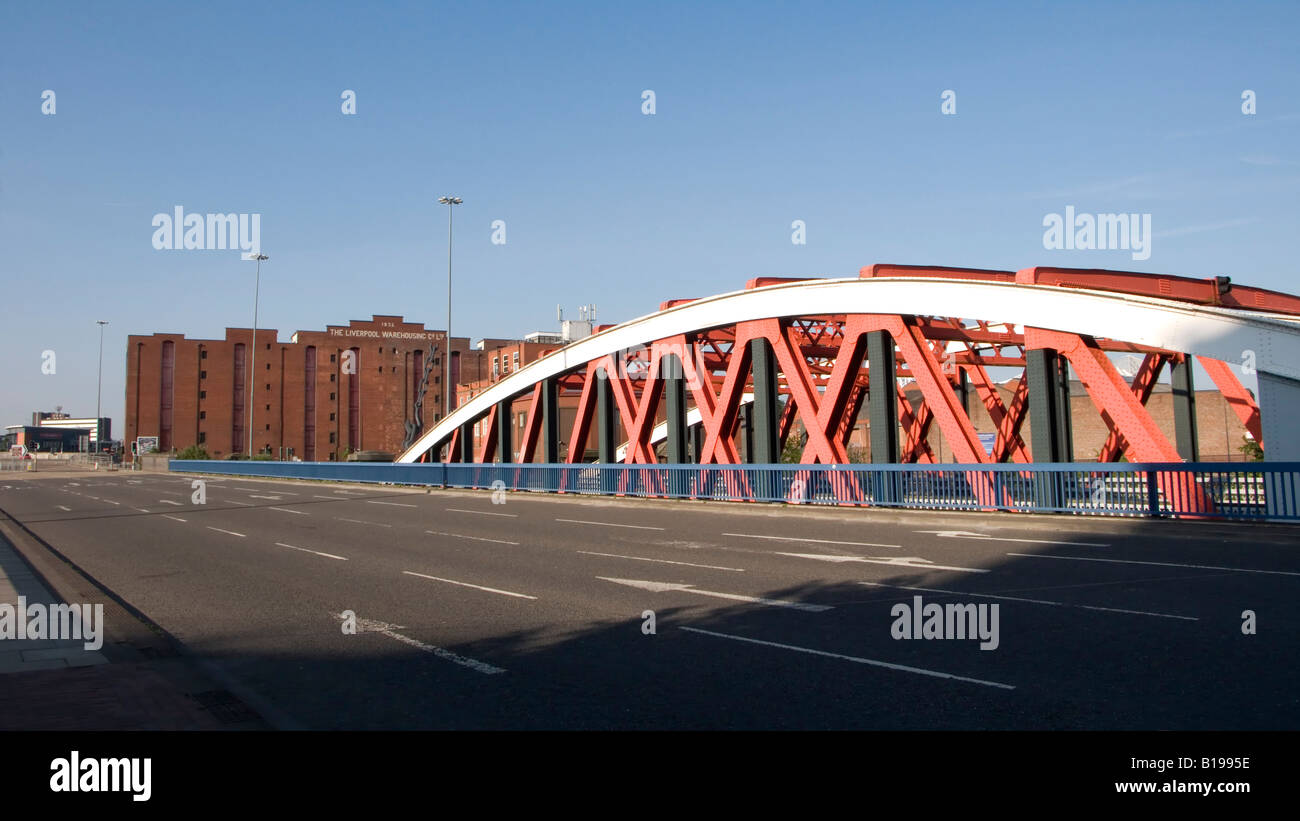 Victoria warehouse with Trafford road bridge in Manchester UK Stock ...