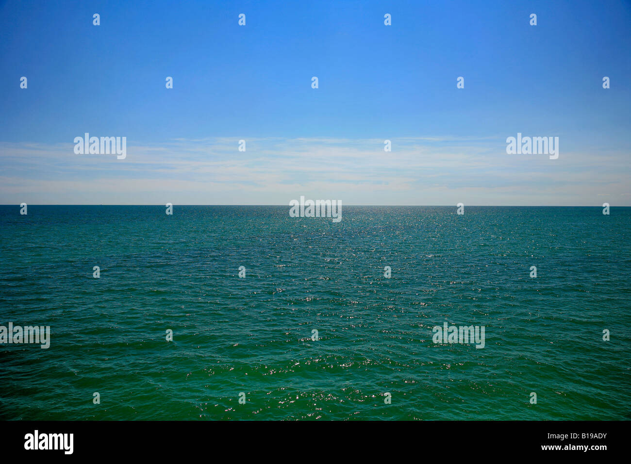 Blue Sky Summer day The English Channel England Britain UK Stock Photo ...