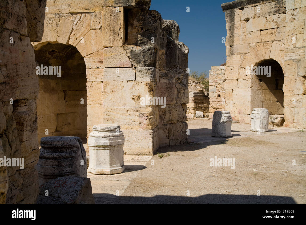 Archways of the Martyrium of St Philip Hierapolis Turkey Stock Photo ...