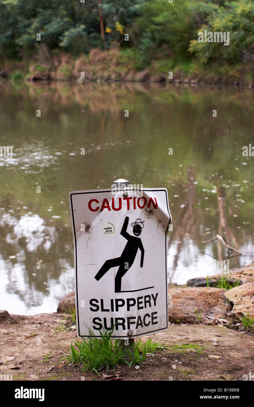 A slippery surface sign Stock Photo - Alamy