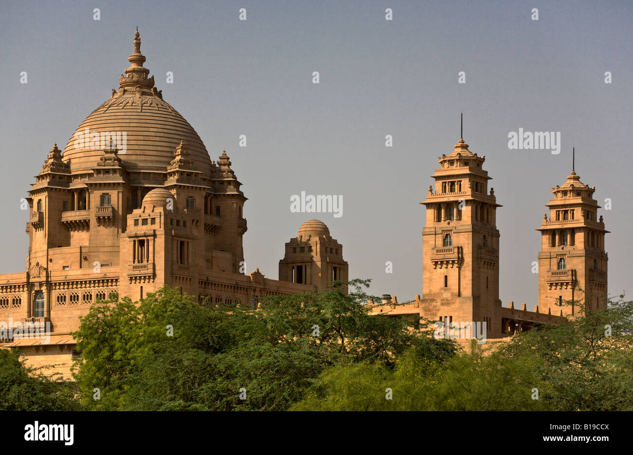 Exterior of UMAID BHAWAN PALACE made of chittar sandstone built in 1929 ...