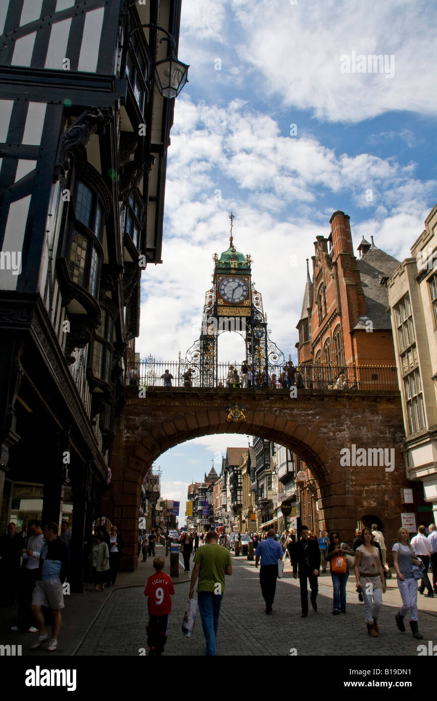 Eastegate and the Eastgate Clock, Chester City Centre, Cheshire ...