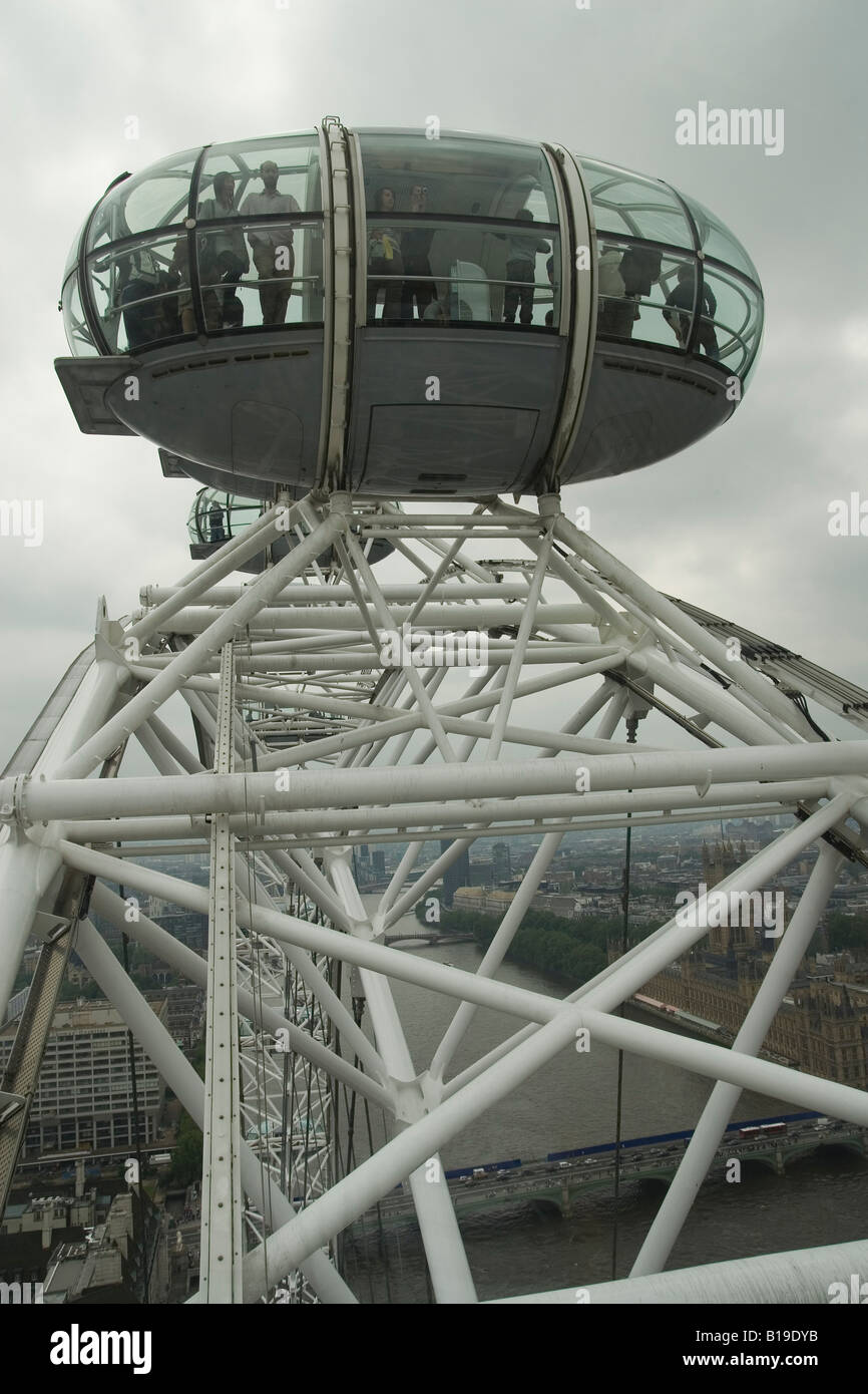 Tourists inside London Pod Stock Photo - Alamy