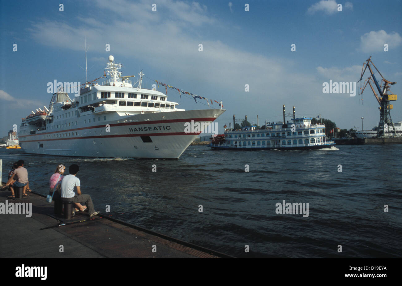 The cruise ship "Hanseatic" in Hamburg, Germany Stock Photo - Alamy