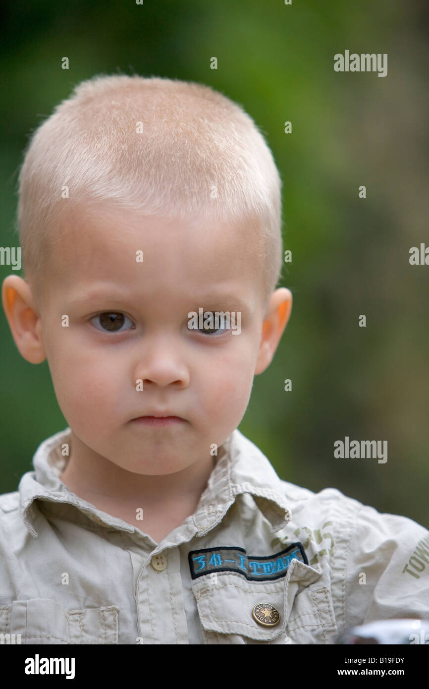 Portret of a blond toddler Stock Photo - Alamy