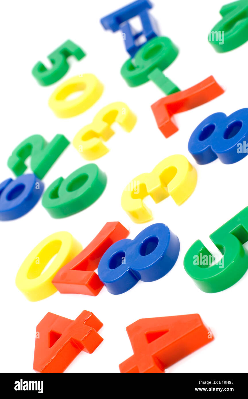 object on white toy plastic number Stock Photo - Alamy