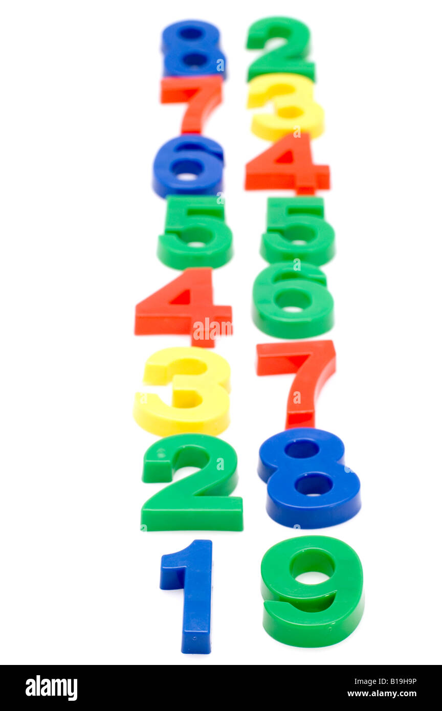 object on white toy plastic number Stock Photo - Alamy