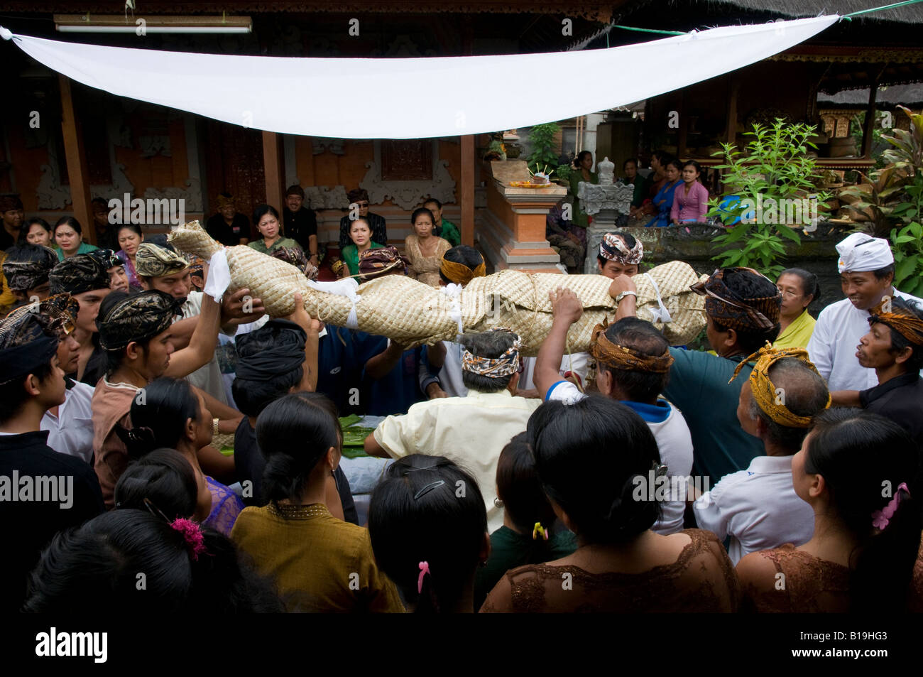 Indonesia Bali Island Ubud Cremation ceremony Cremation of the dead ...