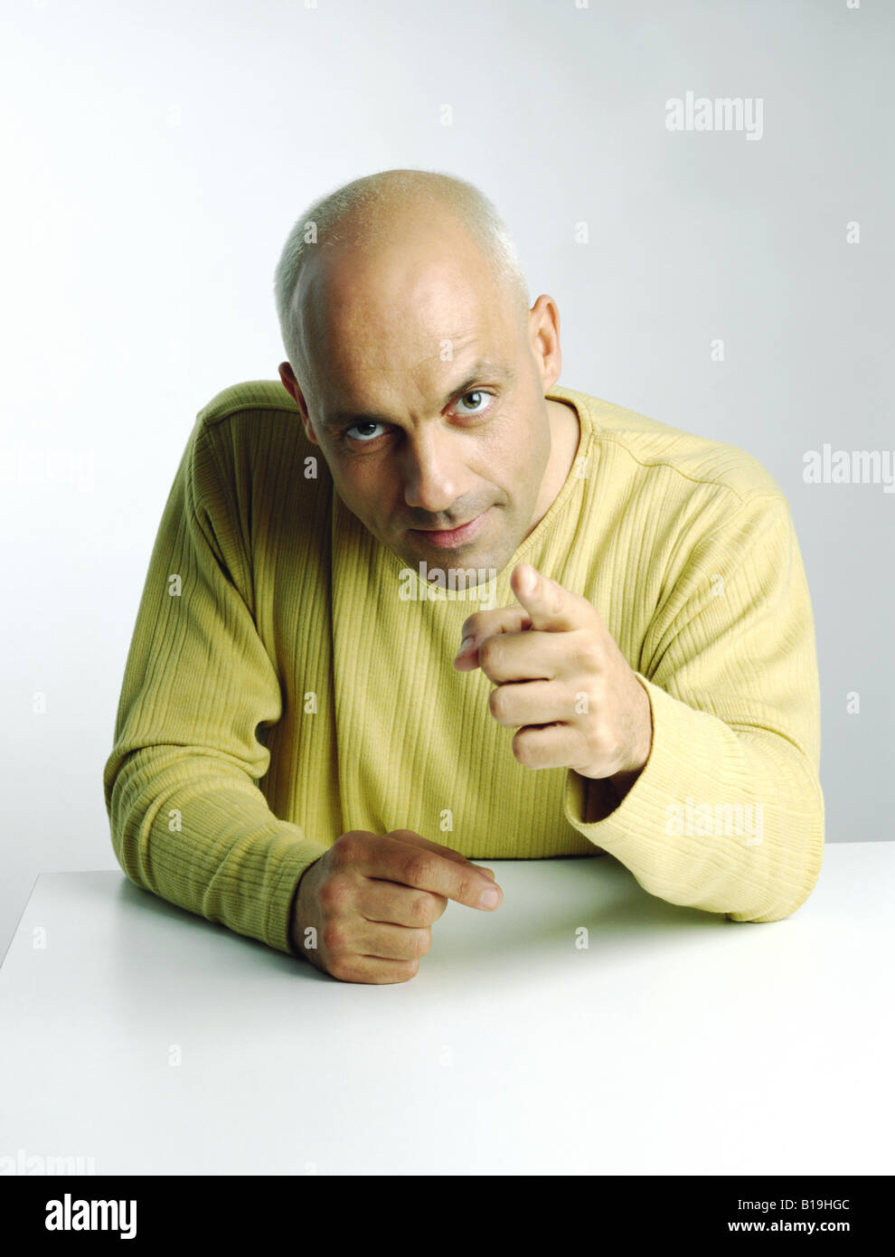 Man pointing at camera, portrait Stock Photo - Alamy