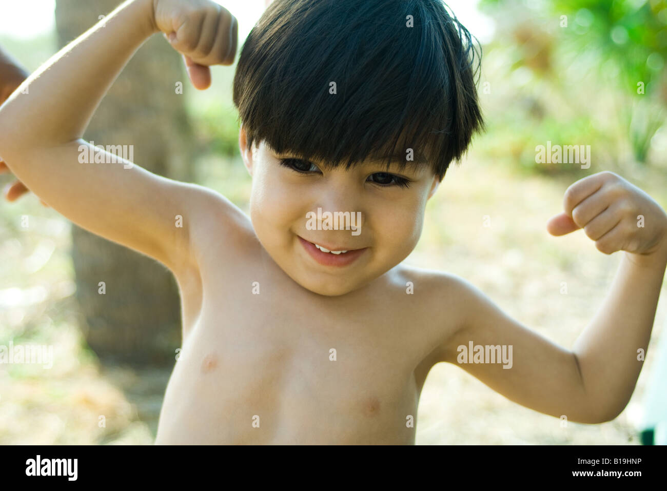 Muscular Kids Flexing