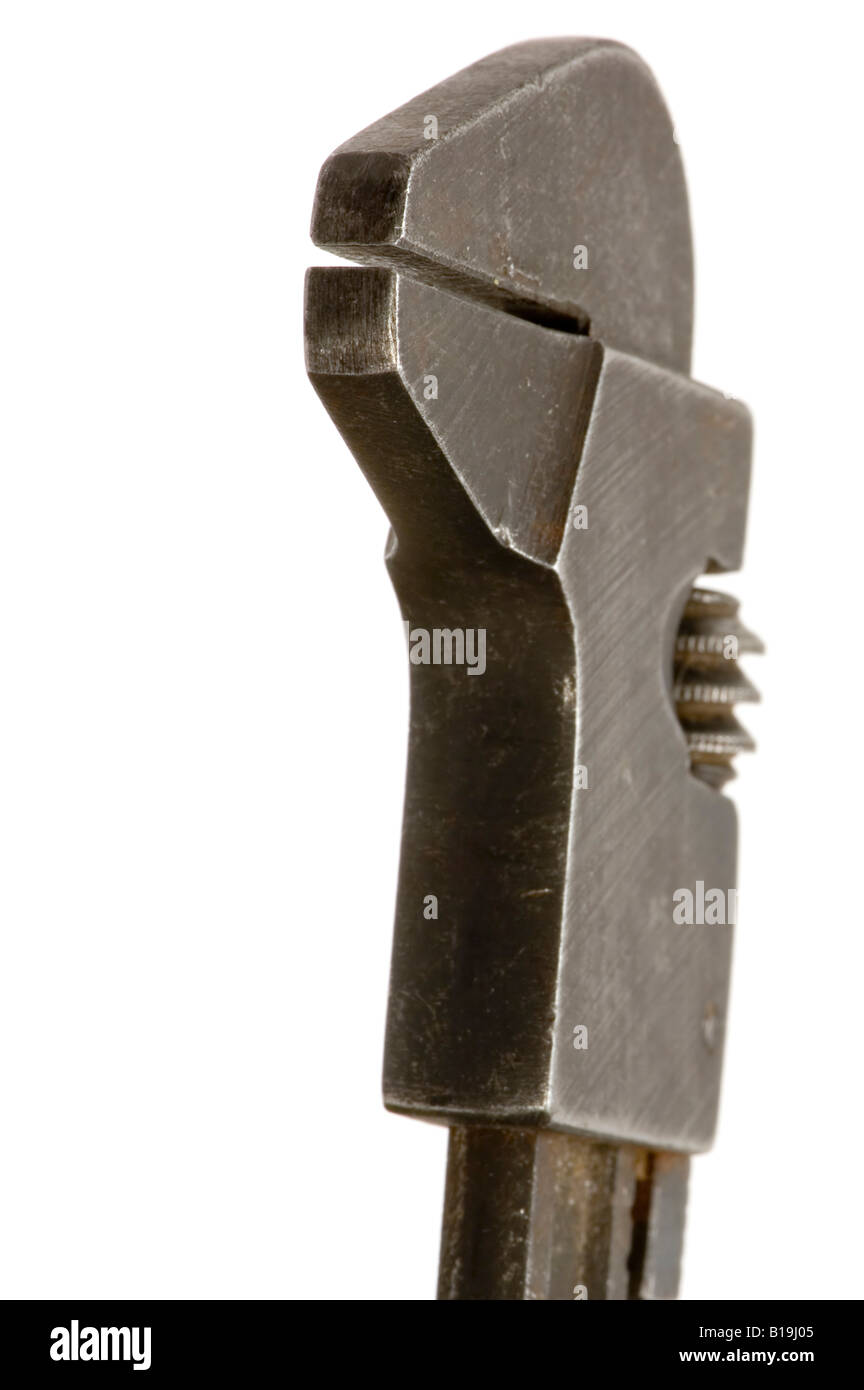 object on white tool adjustable wrench Stock Photo - Alamy