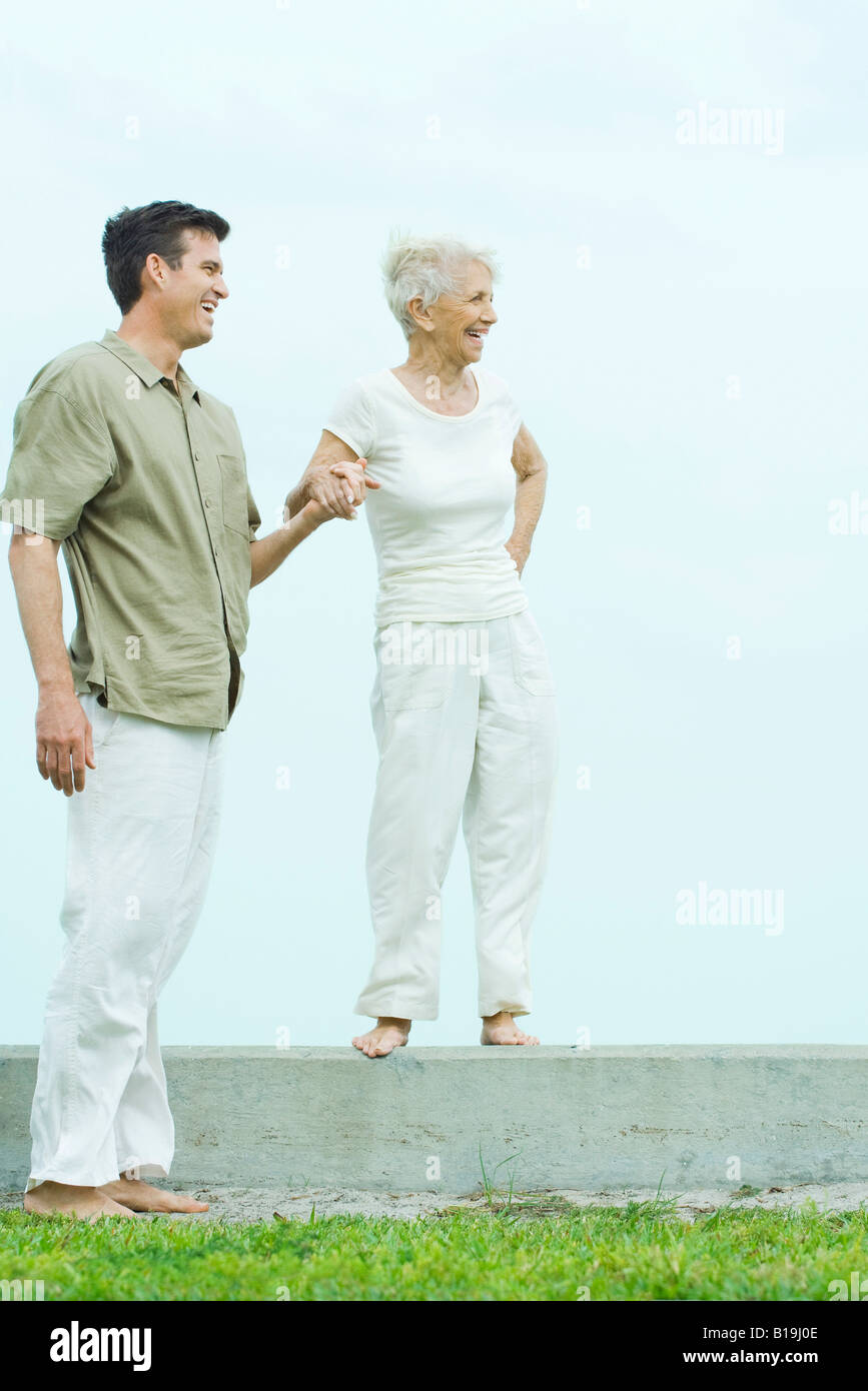 Hands on hips mother son hi-res stock photography and images - Alamy