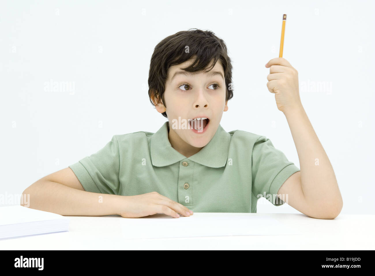 Hand Holding Pencil Up