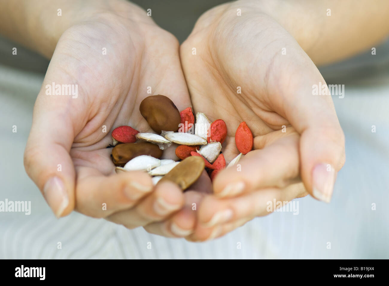 Handful of seeds and beans Stock Photo - Alamy