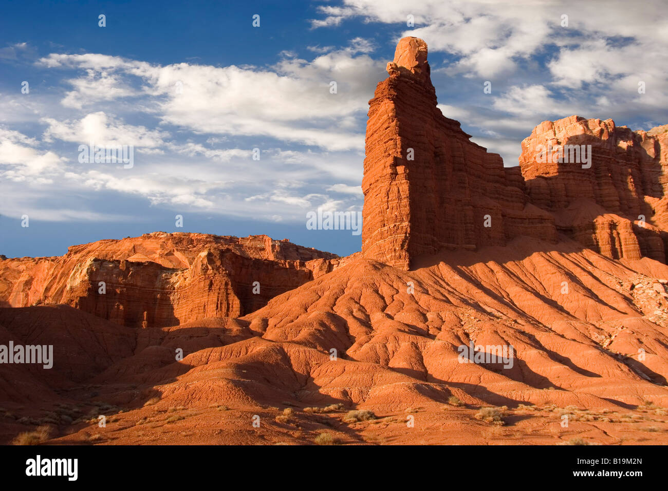 Chimney Rock formation at Capitol Reef National Park in southern Utah ...