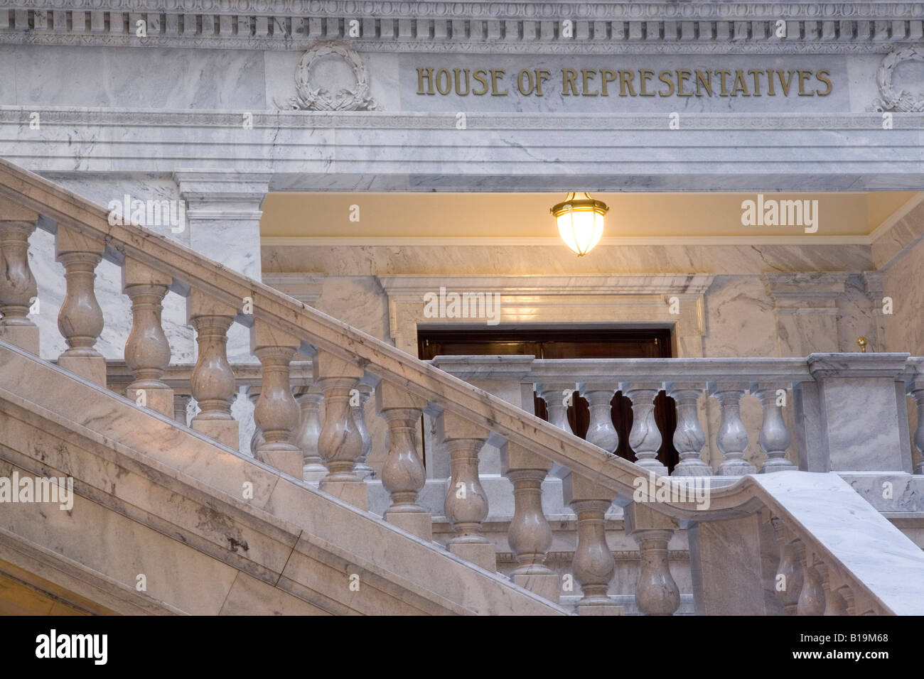 Marble staircase in the Utah State Capitol Building Stock Photo - Alamy