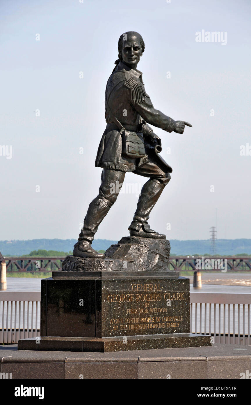 George Rogers Clark statue at Belvedere Waterfront Park downtown ...