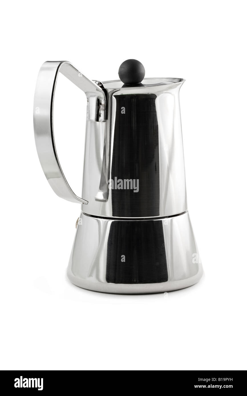 mocca maker isolated on white background Stock Photo - Alamy