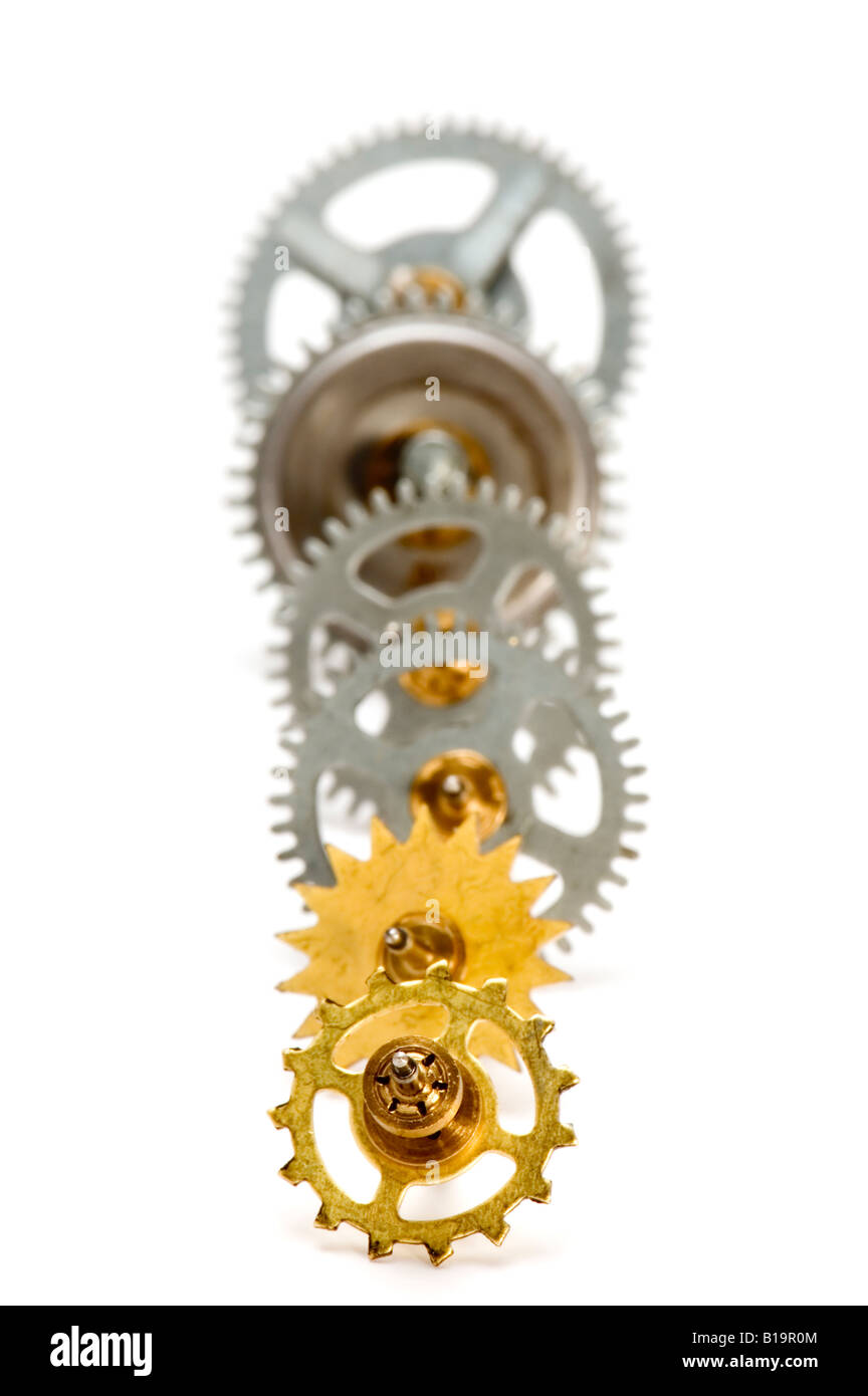 object on white tool macro clockwork Stock Photo - Alamy