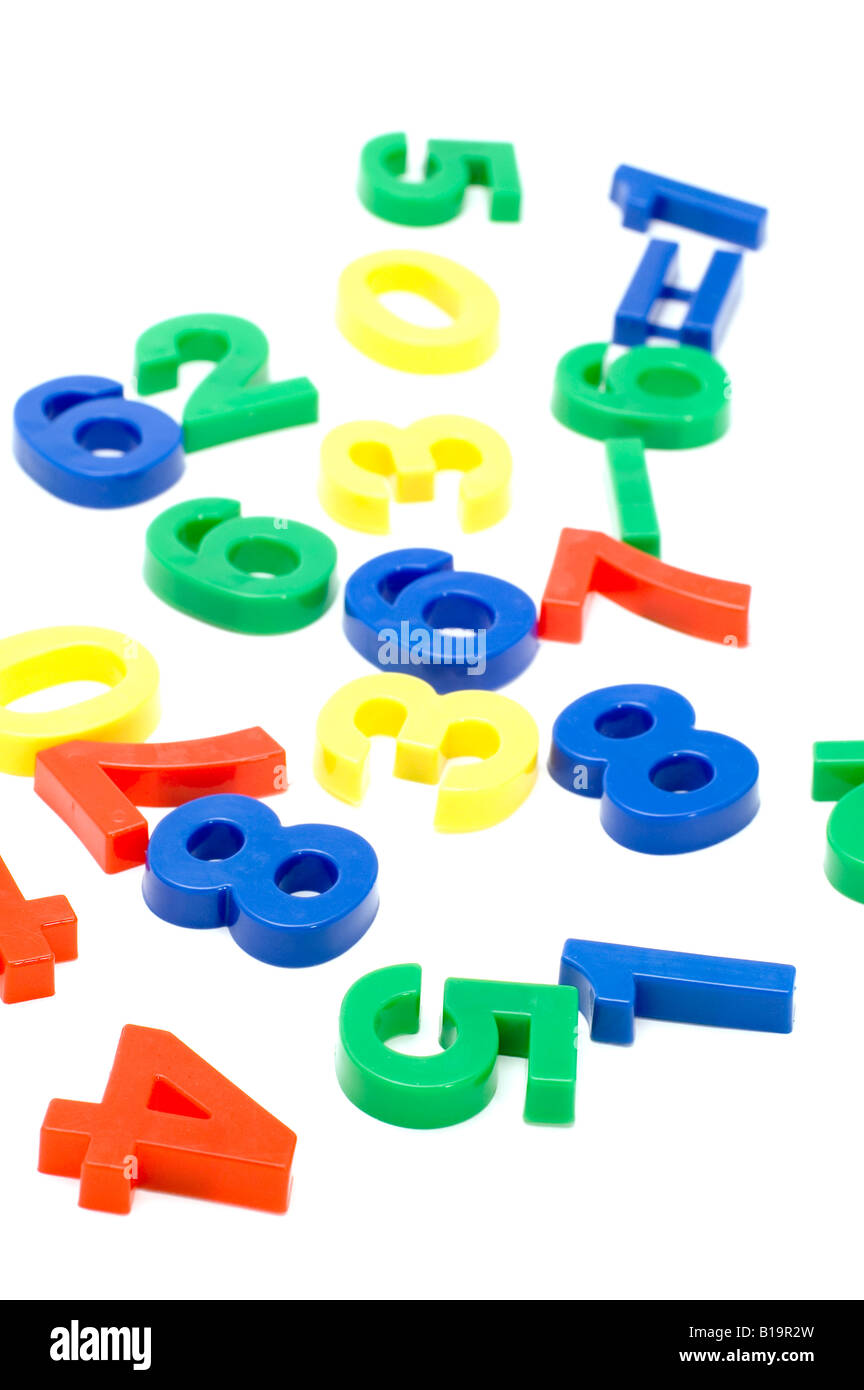 object on white toy plastic number Stock Photo - Alamy