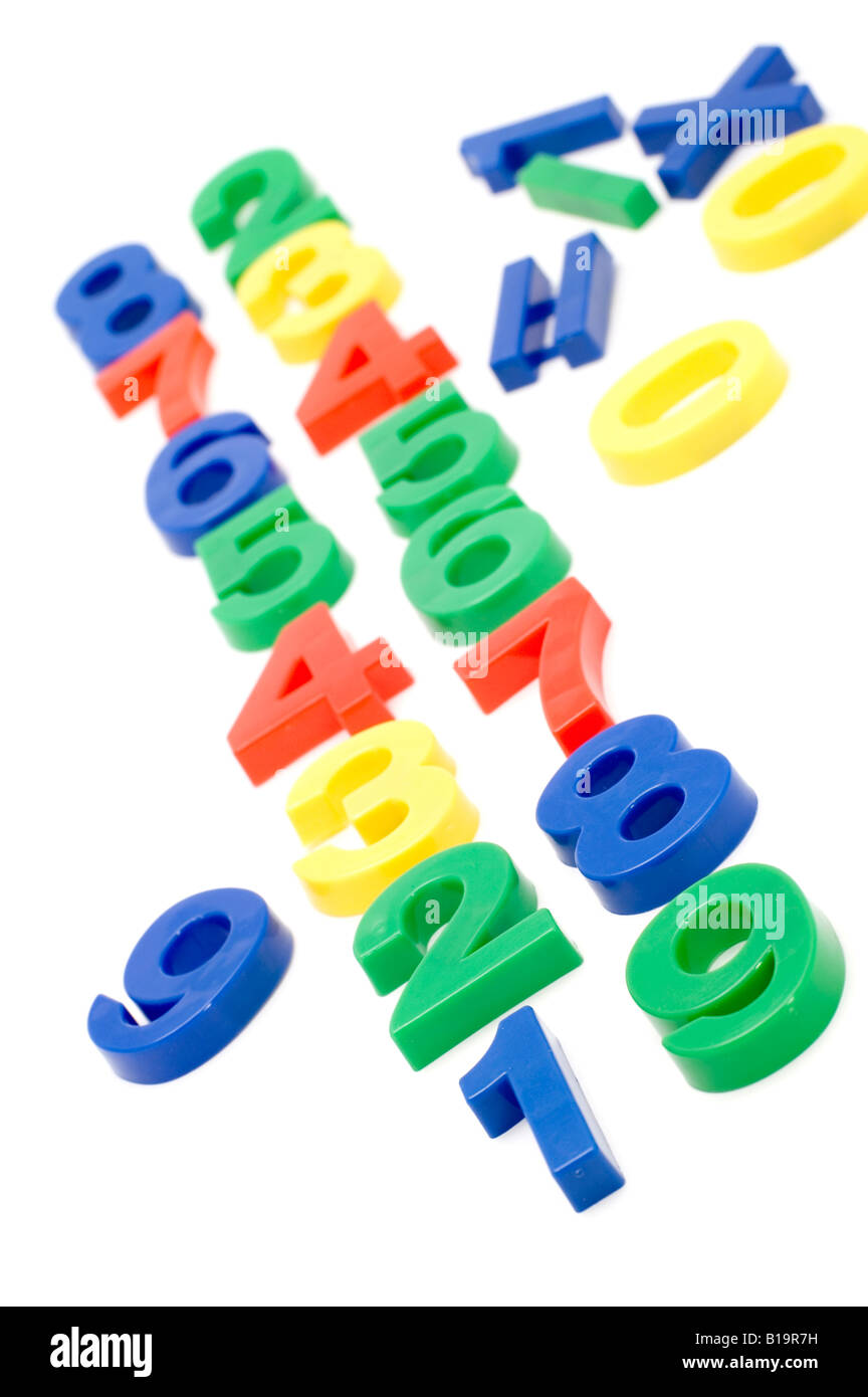 object on white toy plastic number Stock Photo - Alamy
