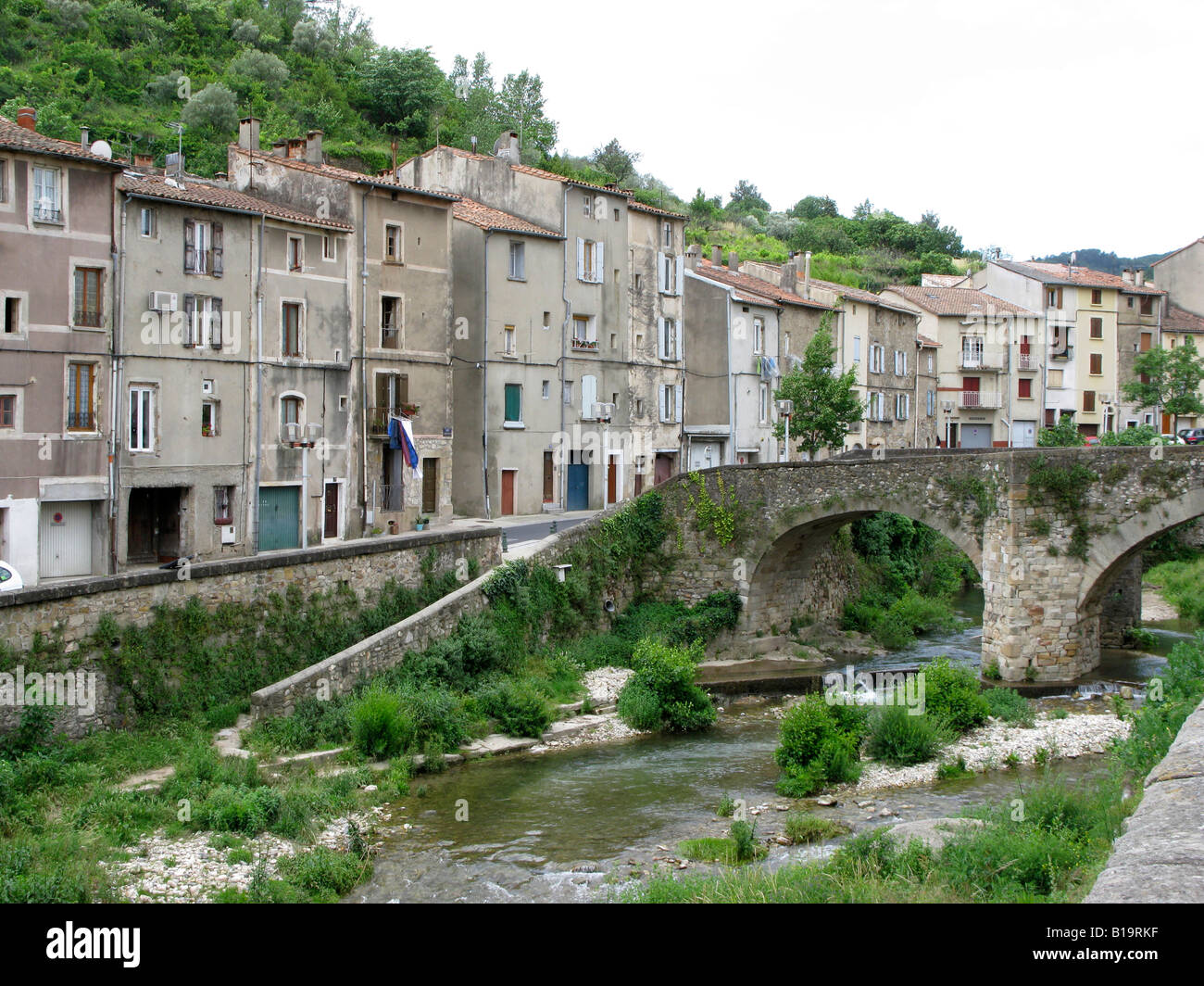 Lodeve Herault Languedoc France town view river Stock Photo - Alamy