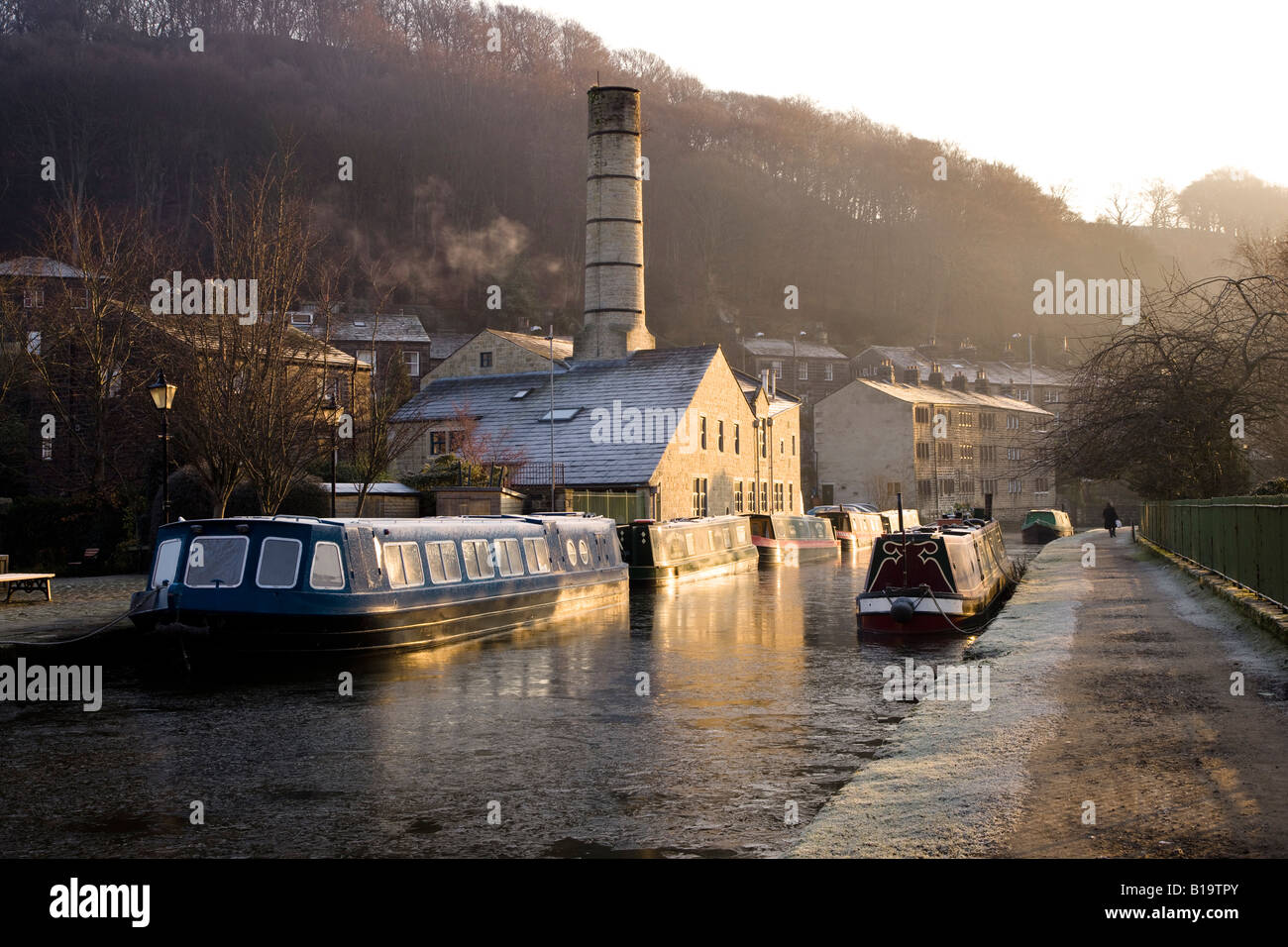 Rochdale Canal Hebden Bridge near Halifax Calderdale West Yorkshire ...
