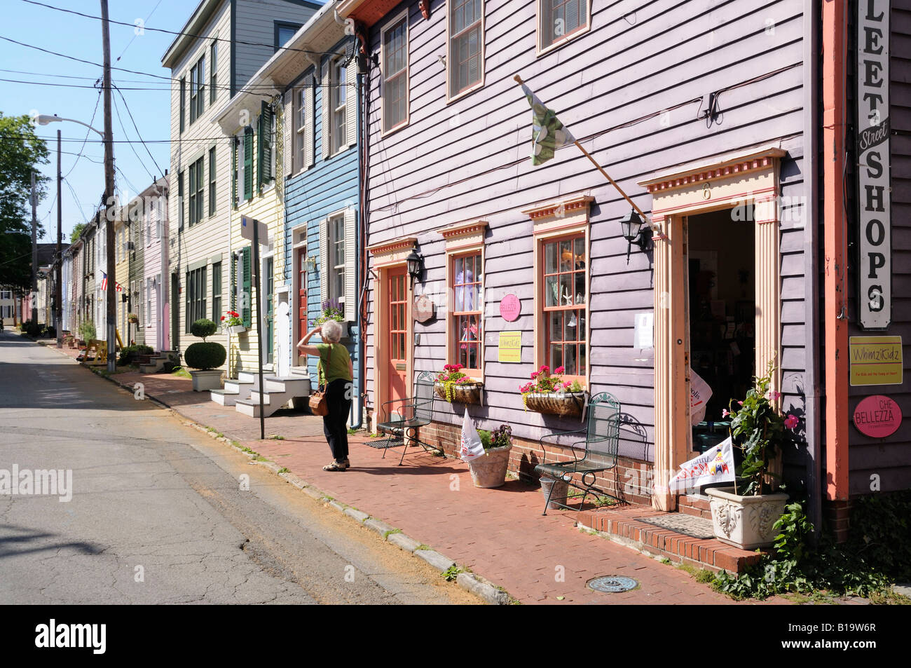 street in Annapolis, Md neighborhood Stock Photo - Alamy