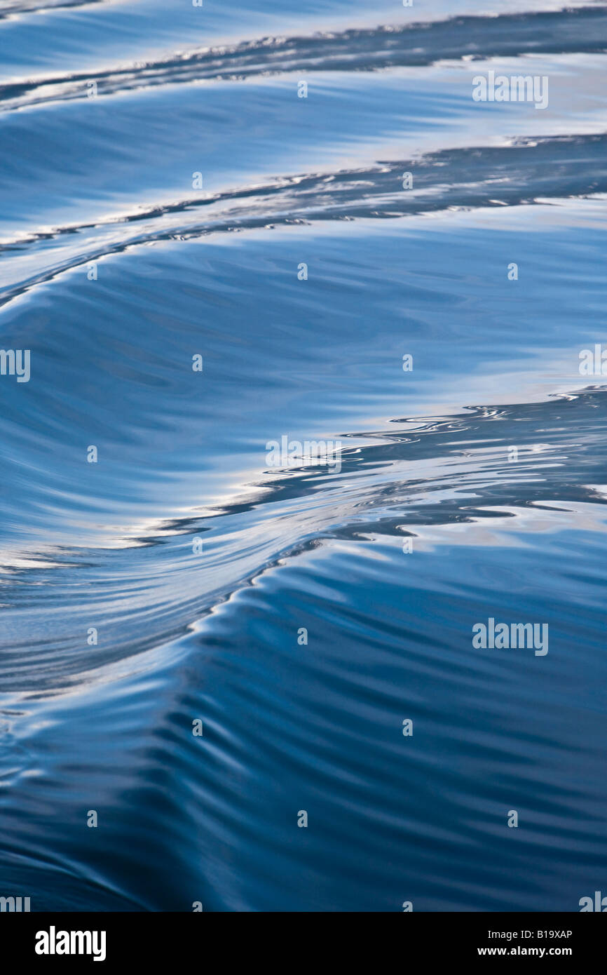 Water patterns of boat wake Stock Photo - Alamy