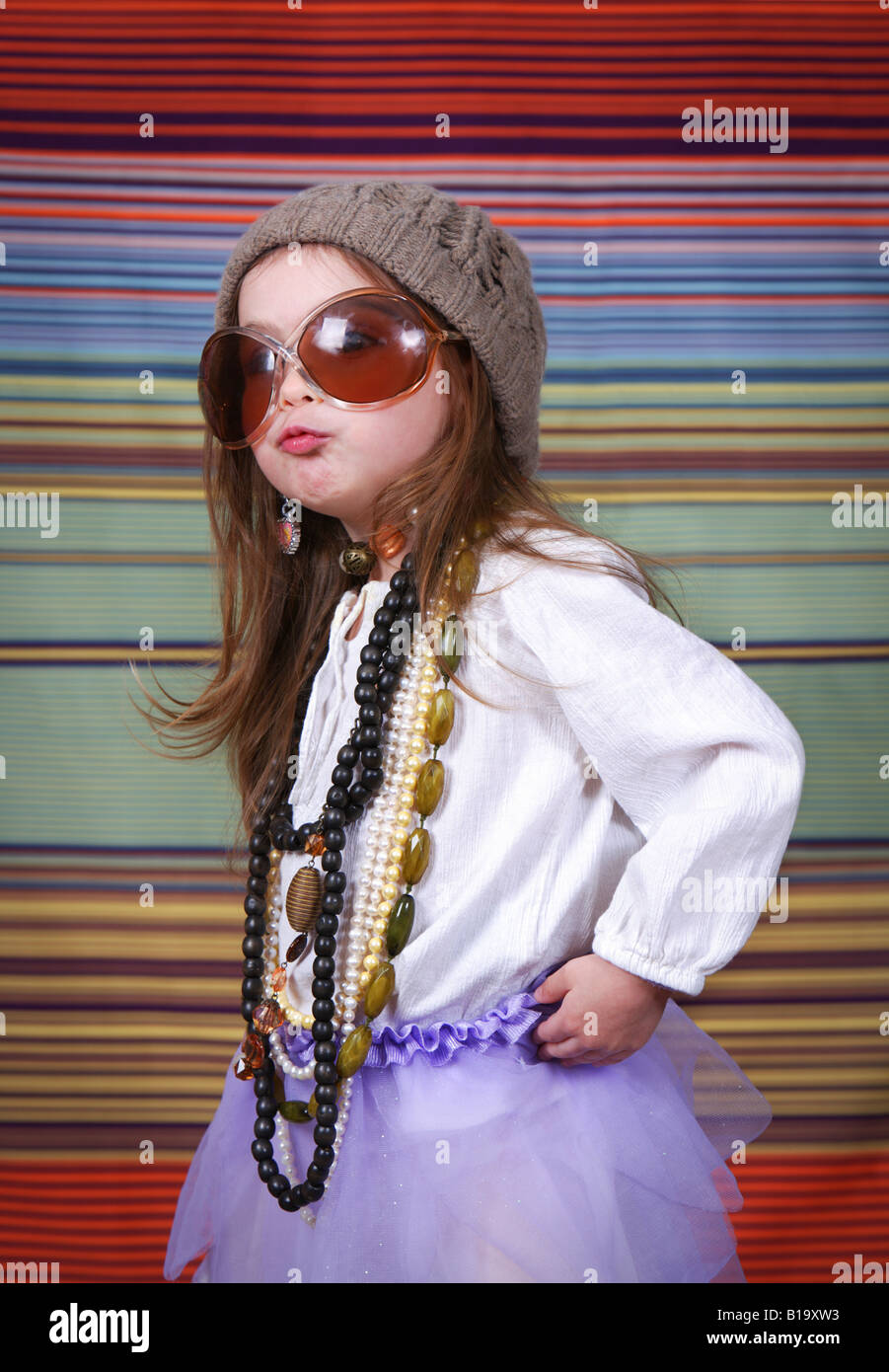 Girl in dress up clothes Stock Photo - Alamy