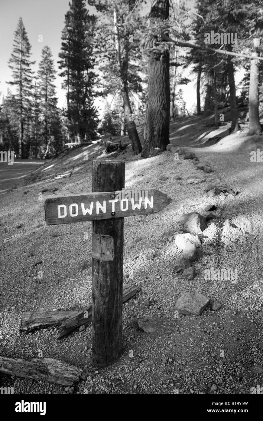 Woodland signpost Black and White Stock Photos & Images - Alamy