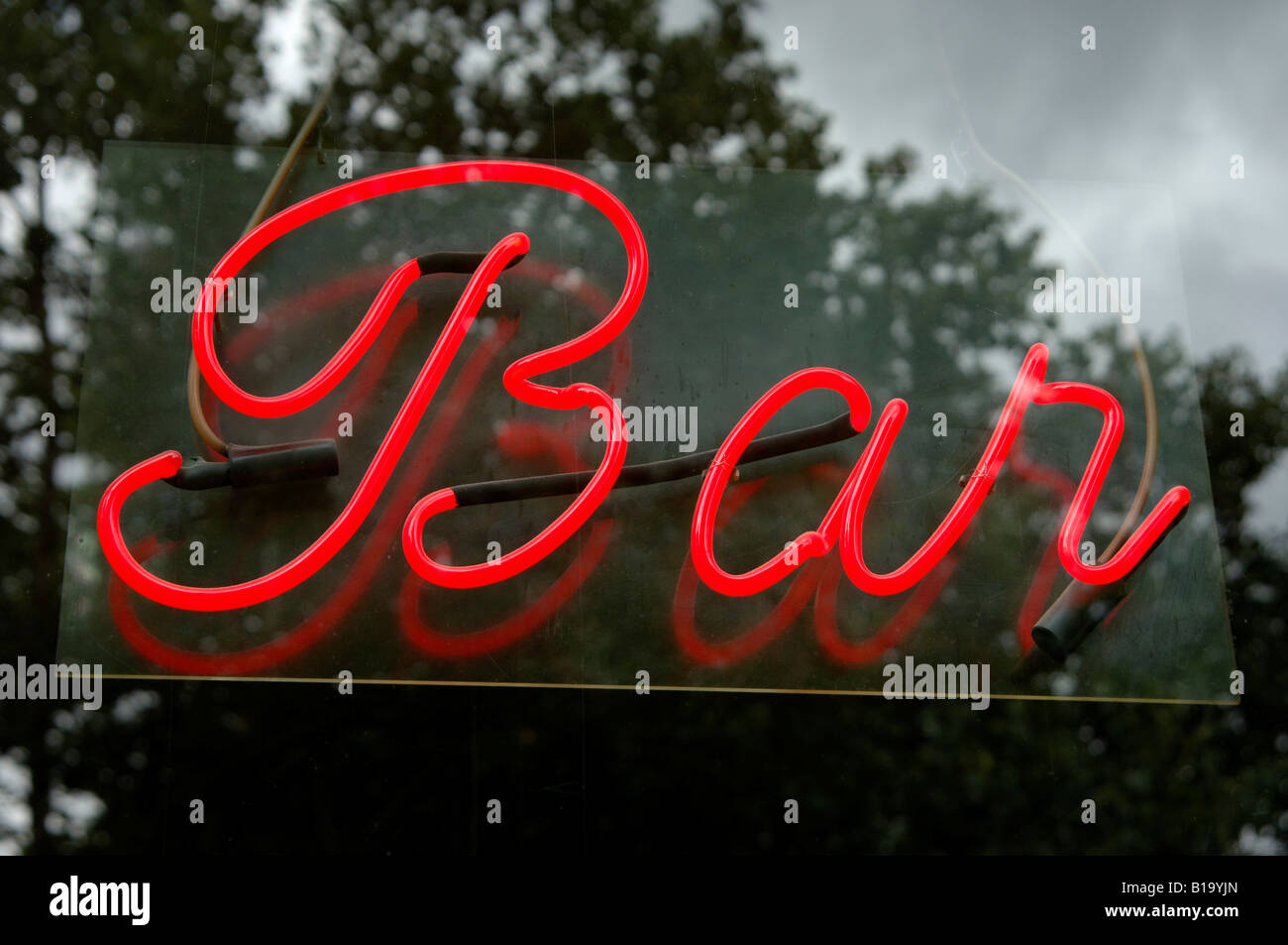 neon bar sign Stock Photo - Alamy