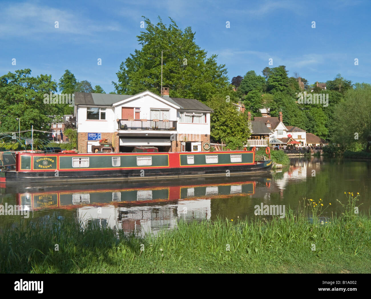 Guildford Boathouse River Wey Surrey England UK Stock Photo - Alamy