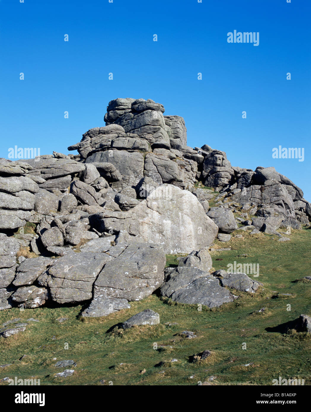 Hound Tor in Dartmoor National Park, Manaton, Devon, England Stock ...
