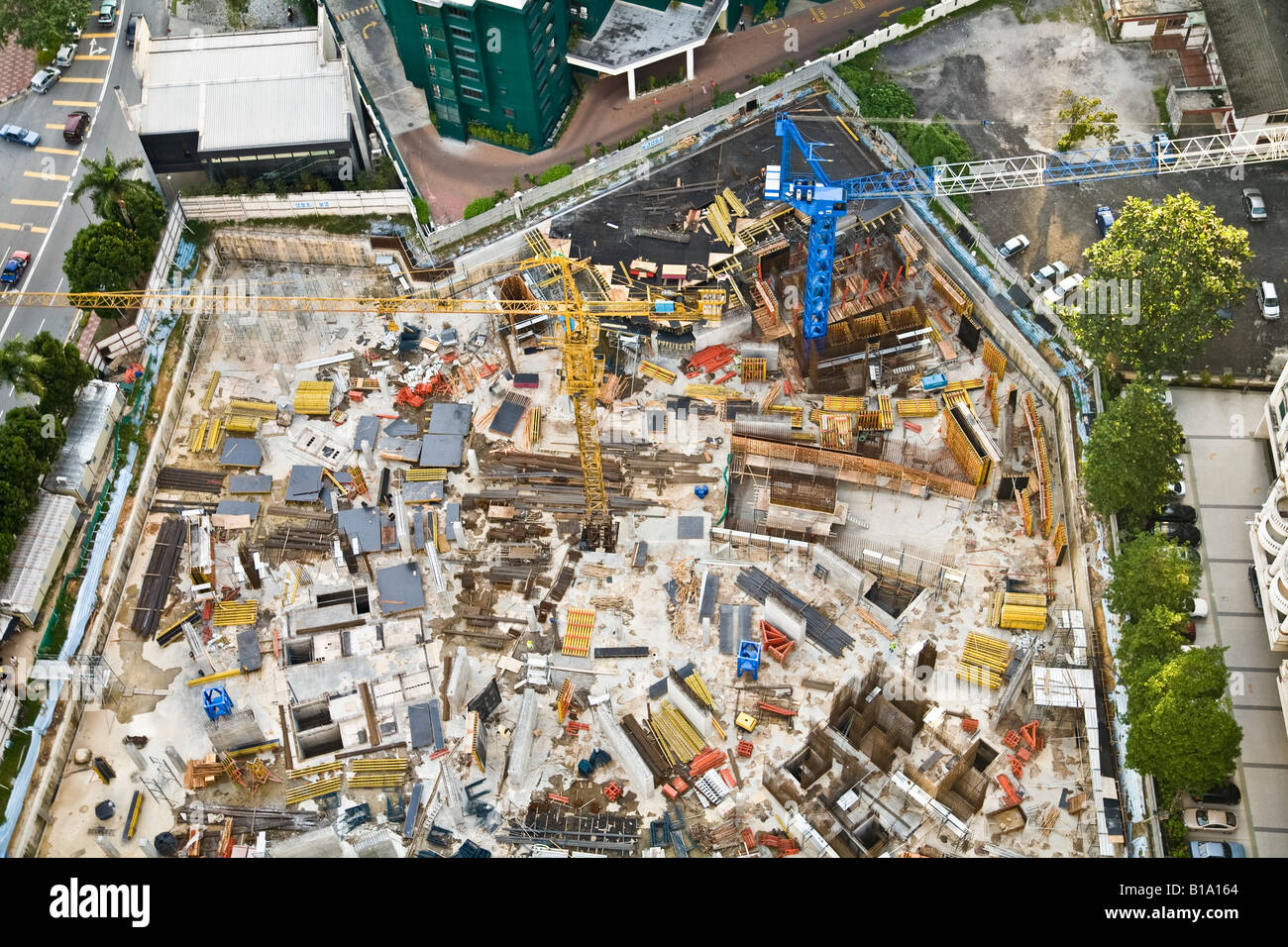 Downtown construction, Capital of Malaysia, Kuala Lumpura, Southeast ...