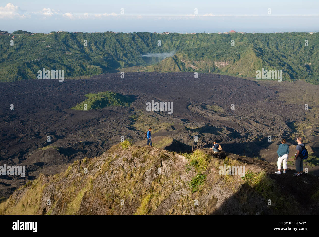 Indonesia Bali Island Gunung Batur Batur Volcano lava flow from ...