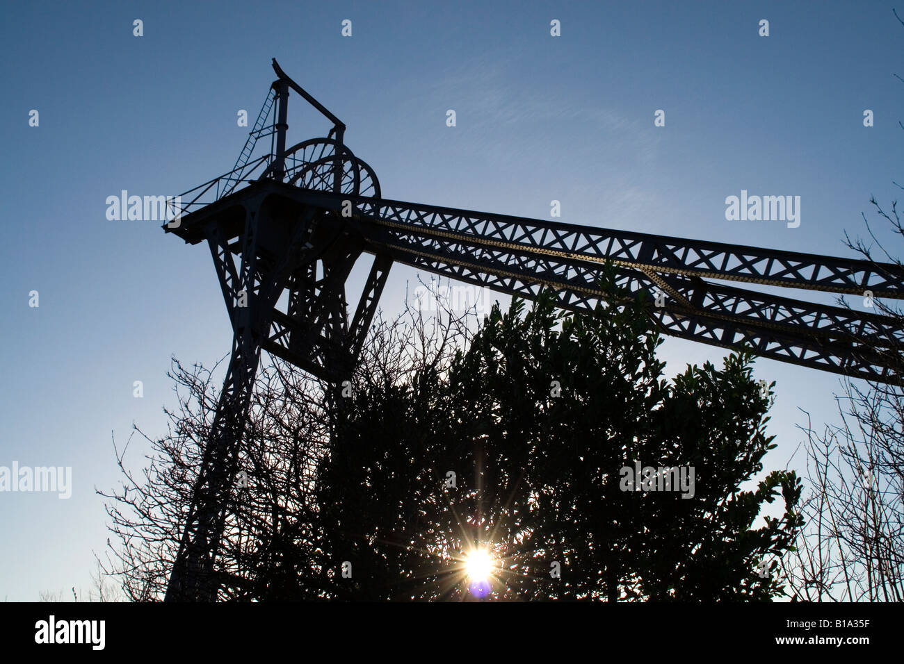 Washington F' Pit Head Winding Gear Stock Photo - Alamy