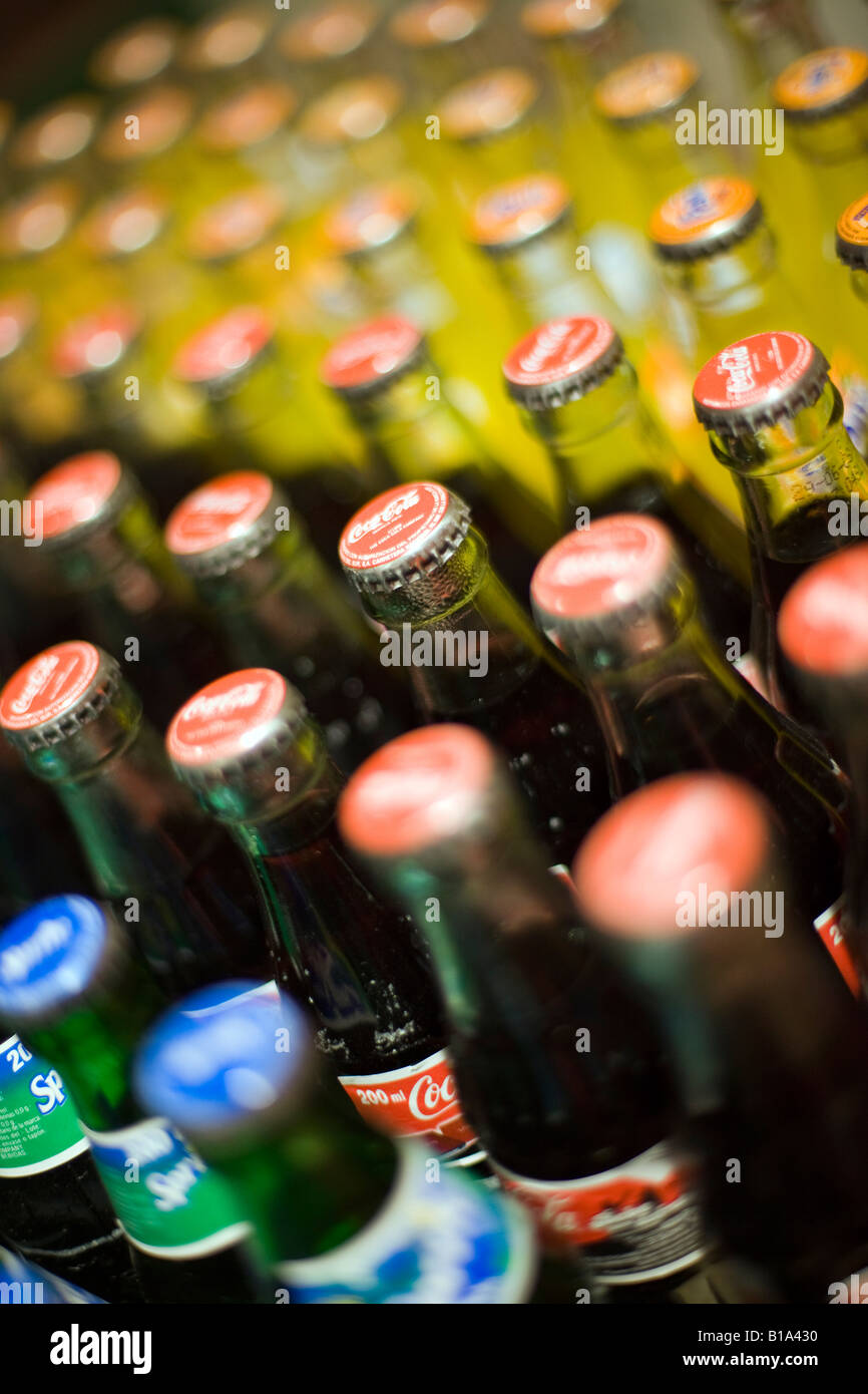 Soft drink bottles Stock Photo - Alamy