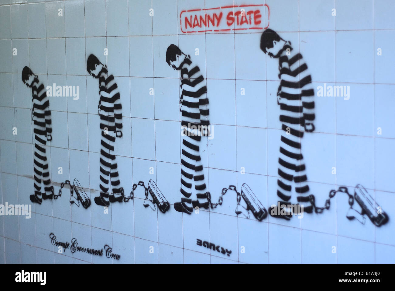 Corrupt Government Crew, a work by Graffiti artist Banksy - A4 ...