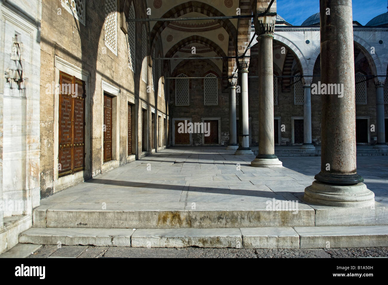 Courtyard of the Sultan Ahmed Mosque or Blue Mosque. Istanbul, Turkey ...