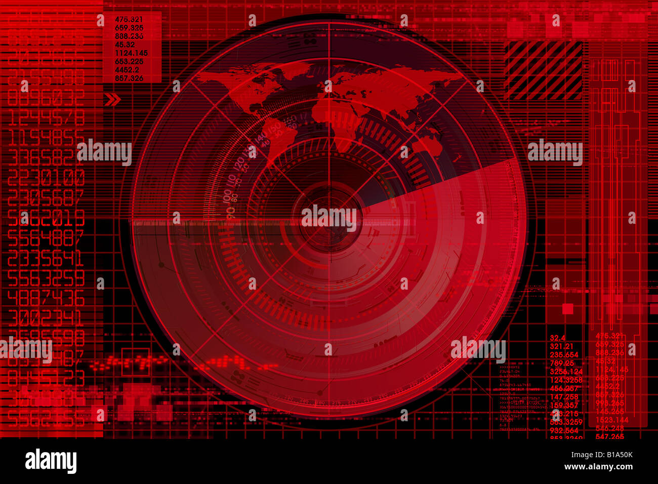 Conceptual, abstract radar illustration Stock Photo - Alamy